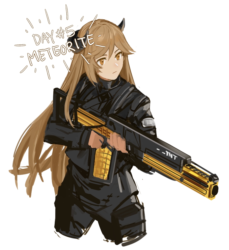 Safebooru - 1girl arknights brown hair character name closed mouth ...