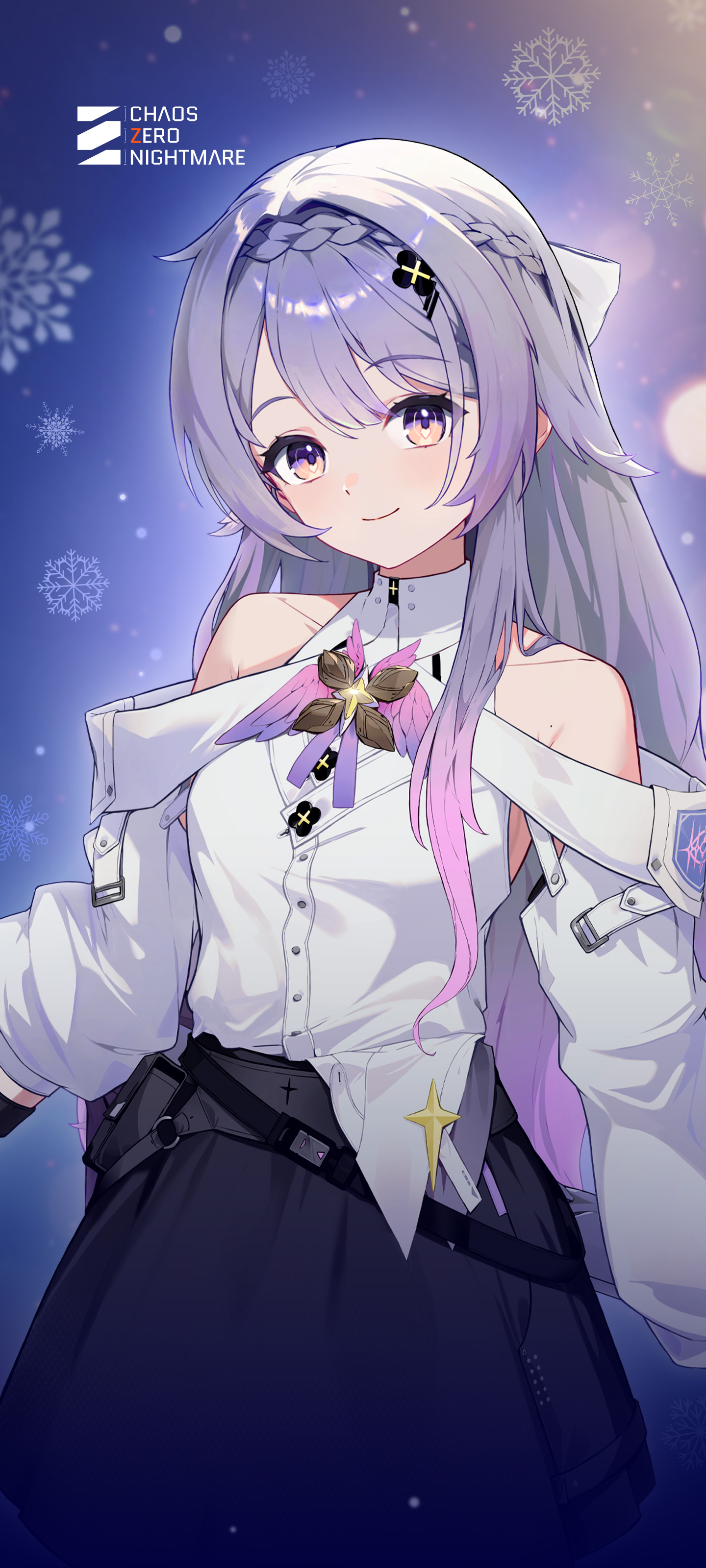 Safebooru - 1girl absurdres black skirt braid brooch buttons chaos zero ...