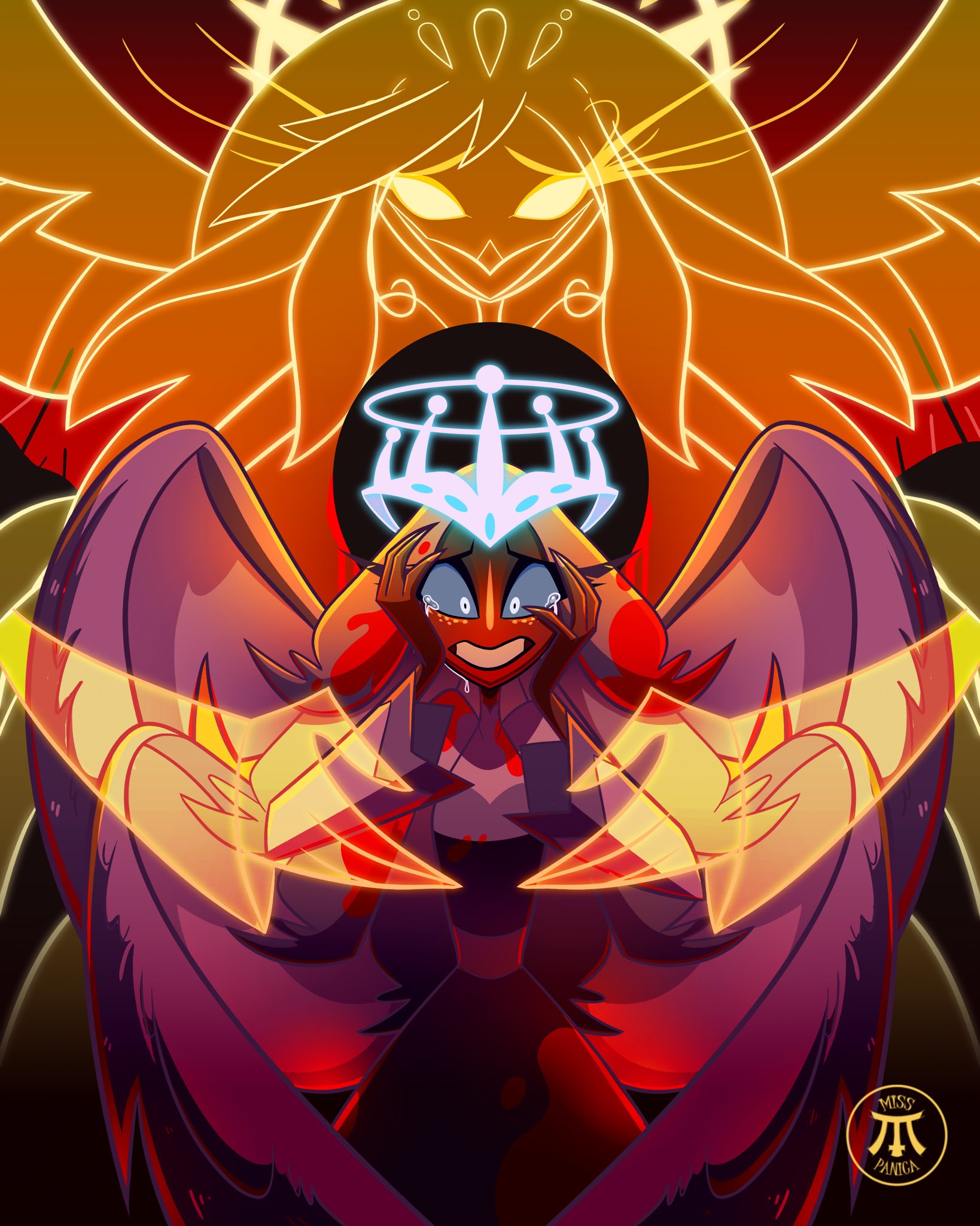 Safebooru - 2girls :d angel angel wings beak bird girl blonde hair ...