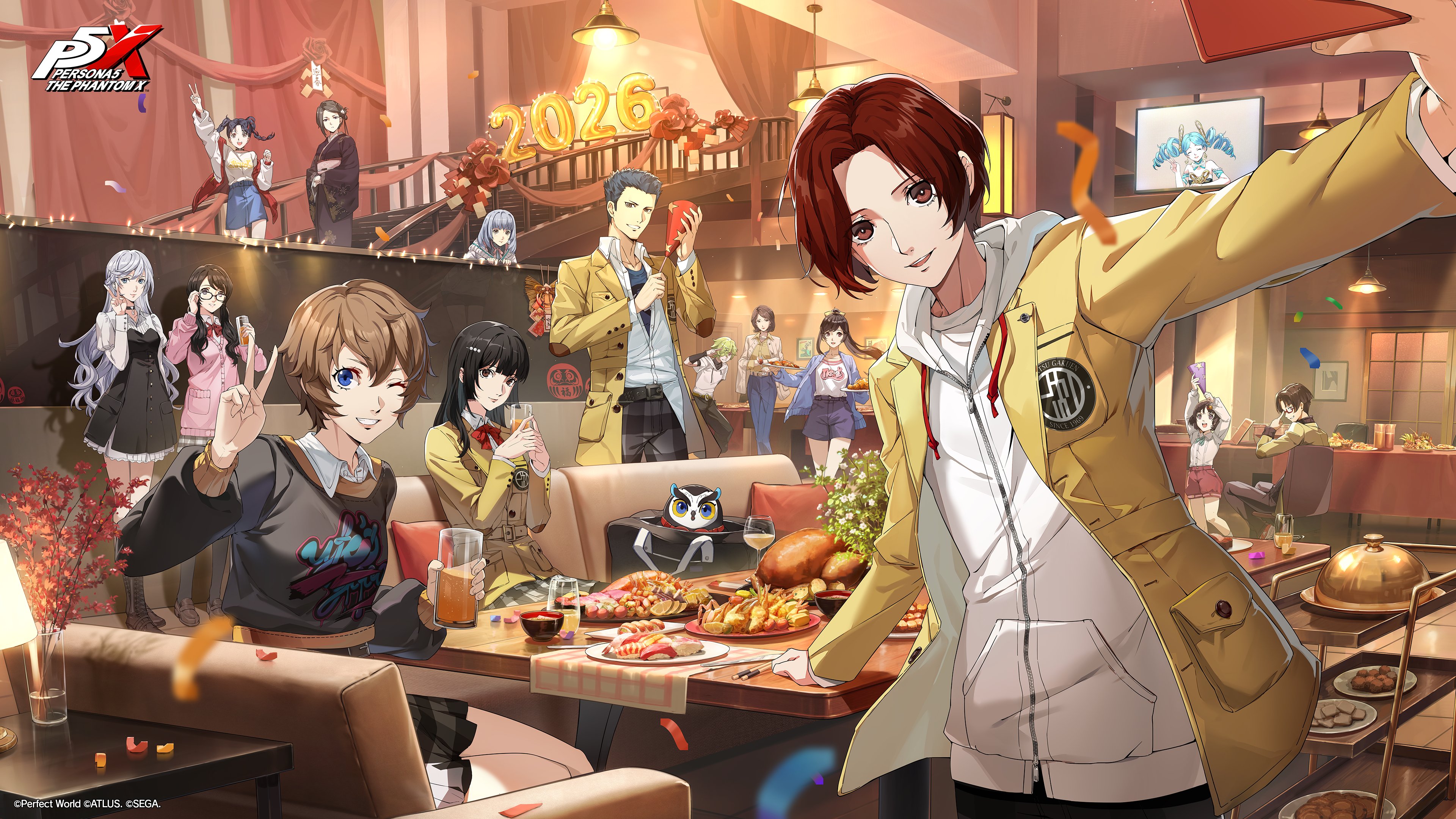 Safebooru - 4boys 6+girls absurdres arai motoha artist request black ...