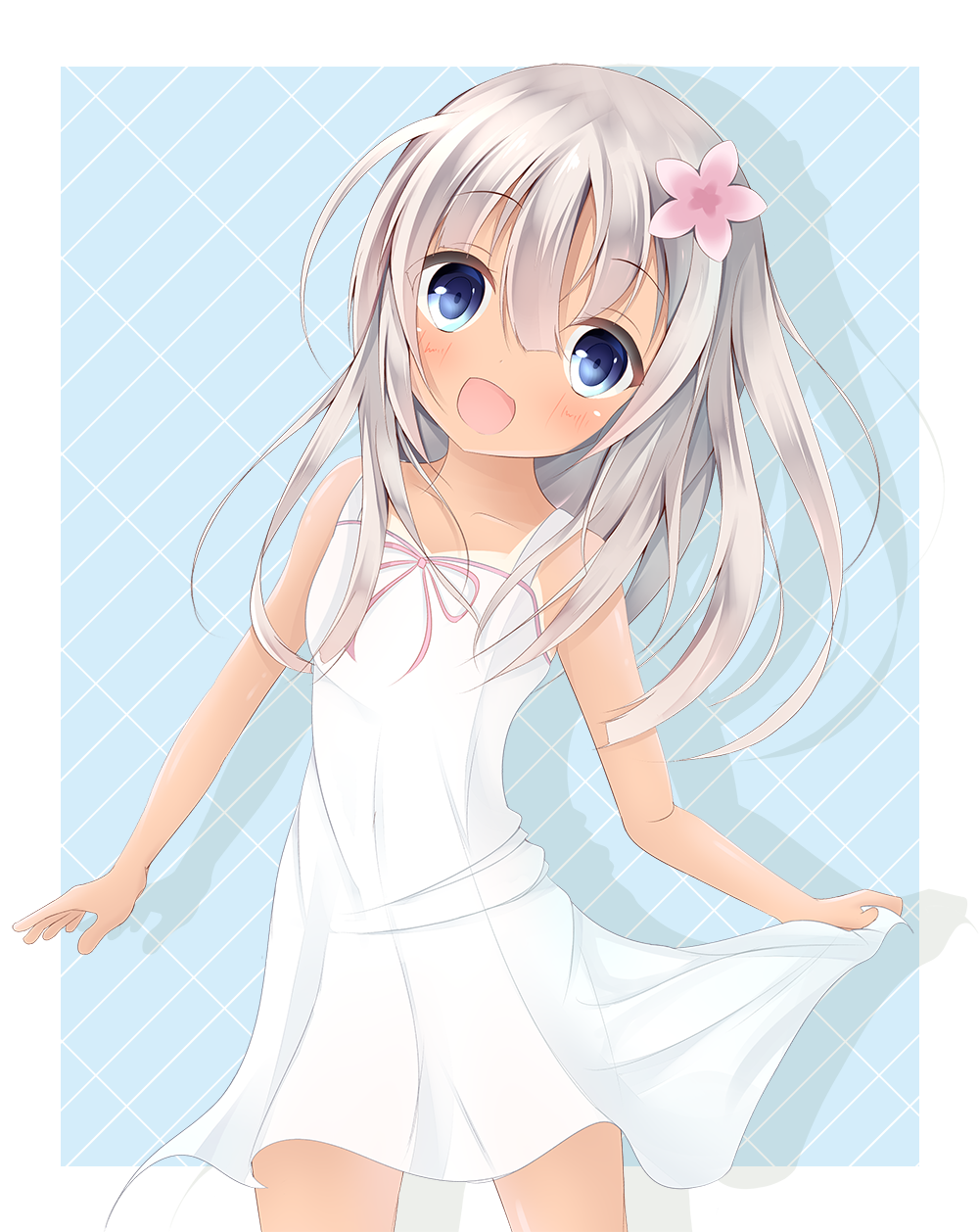 Safebooru - 1girl alternate costume blue eyes dress highres kantai collection kushida you long ...