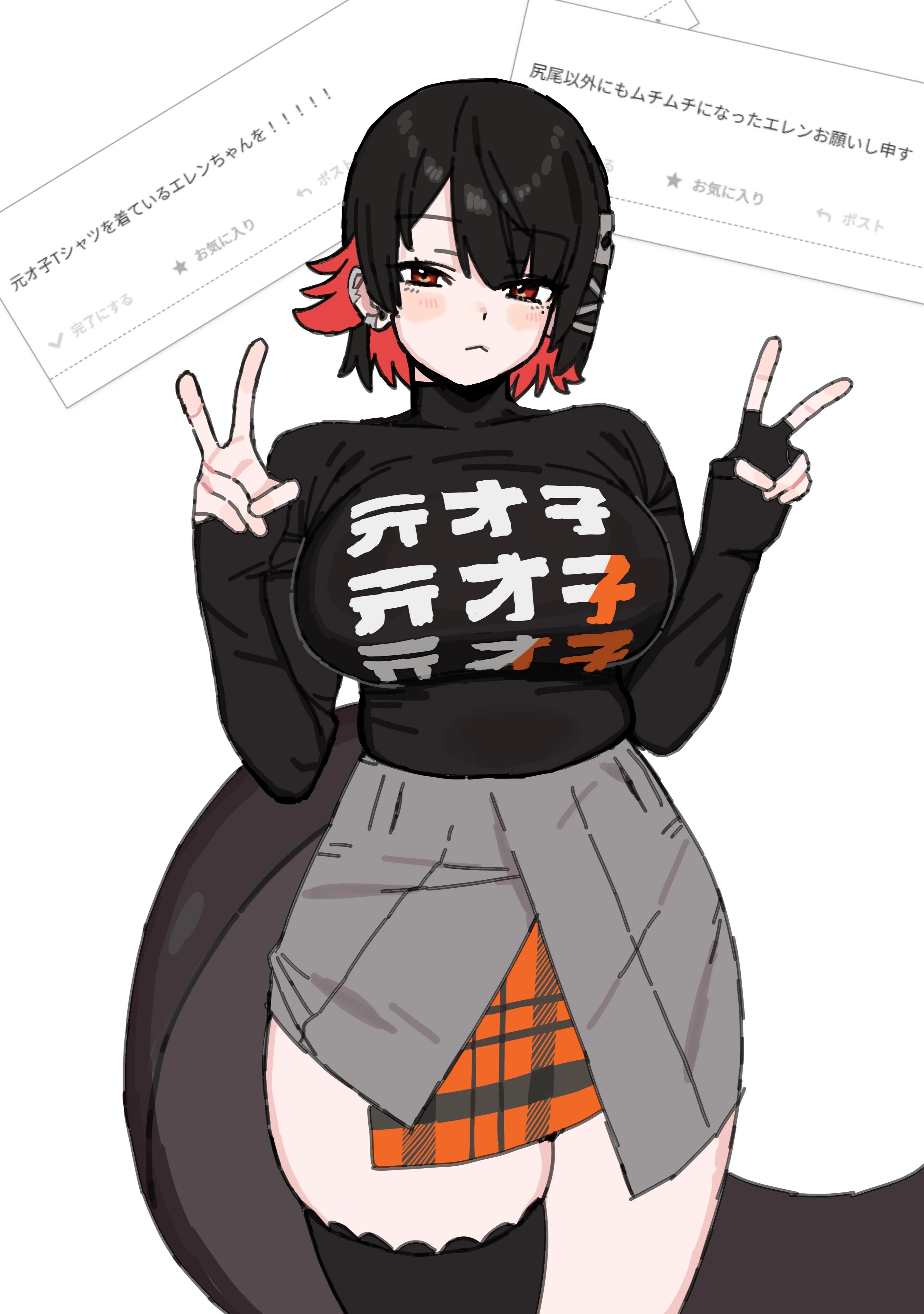 Safebooru - 1girl alternate costume double v ellen joe shark girl shark ...