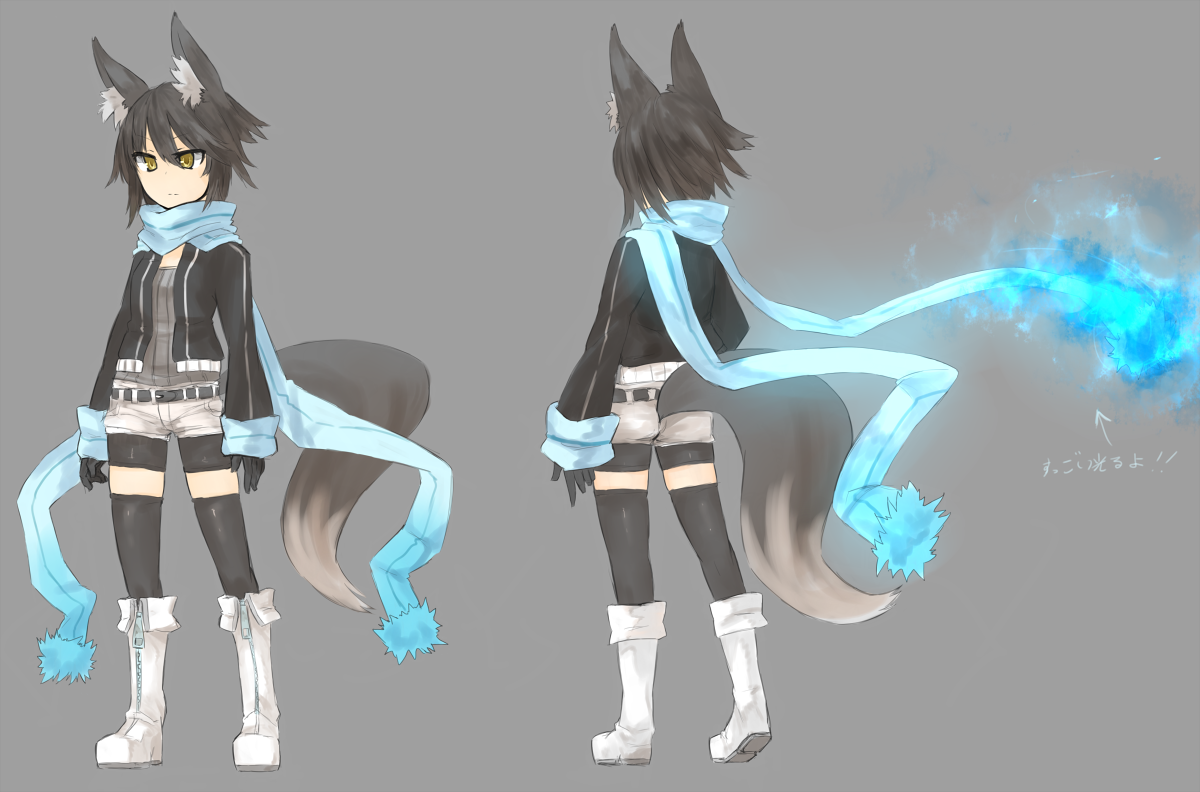 Safebooru - bike shorts black hair black legwear black thighhighs boots ...