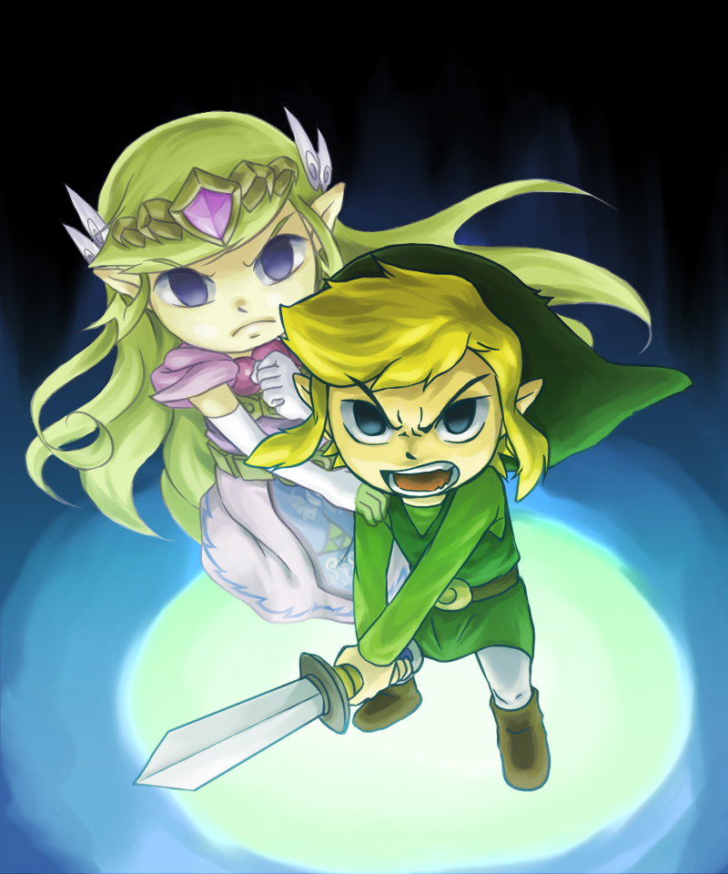 Safebooru - angry black eyes blonde hair gloves hat link long hair ...