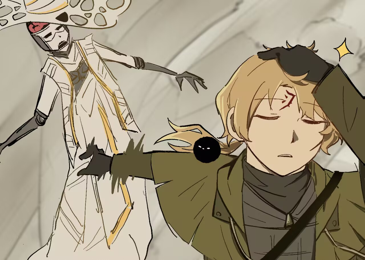 Safebooru - 2boys a certain sinclair (project moon) bird black bird ...
