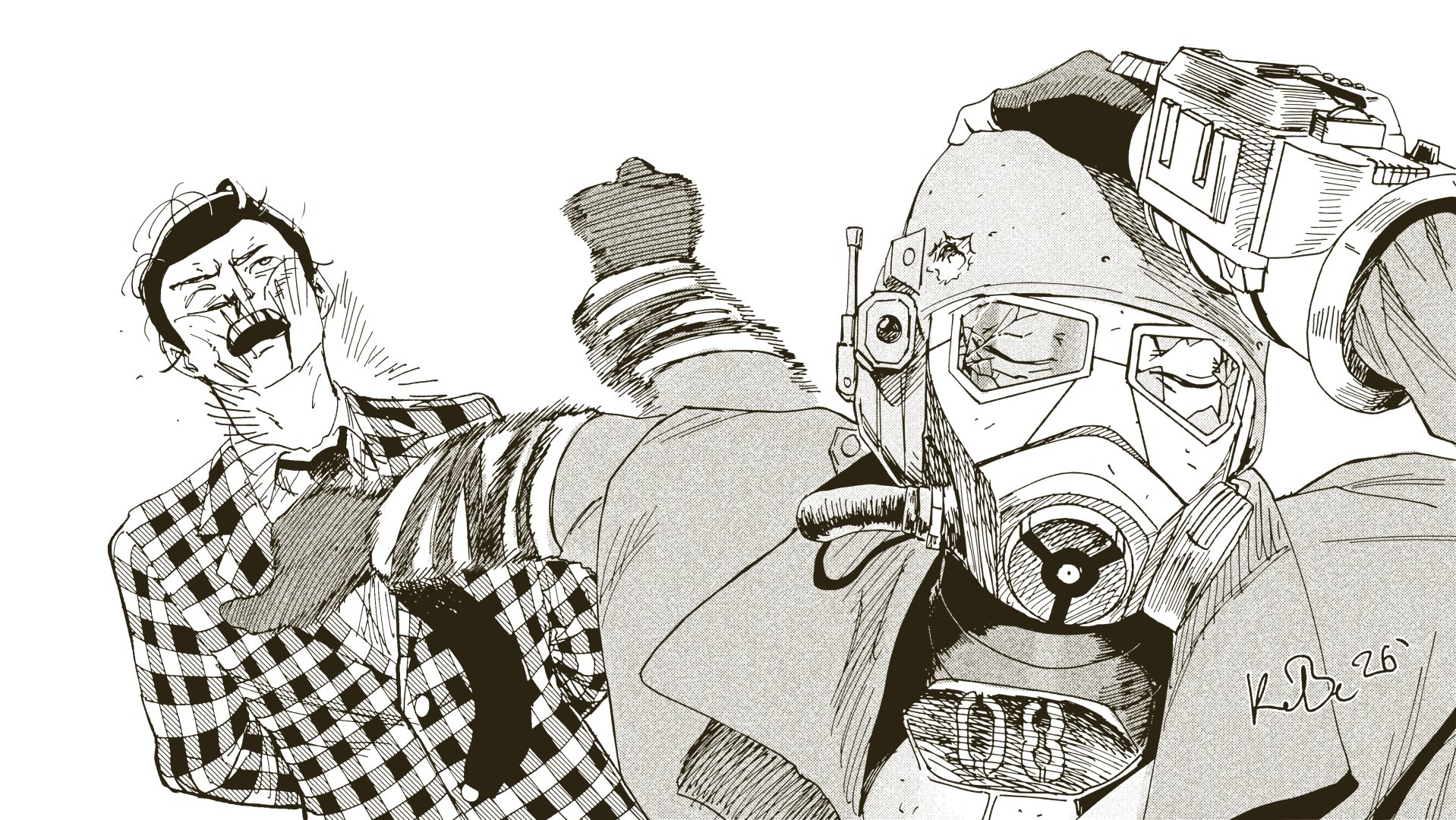 Safebooru - 2026 2boys armor artist name benny (fallout: new vegas ...
