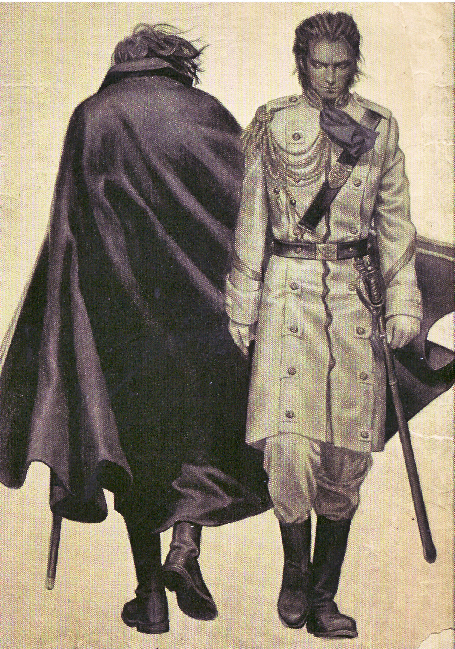 Safebooru - alex row boots formal highres last exile male monochrome ...