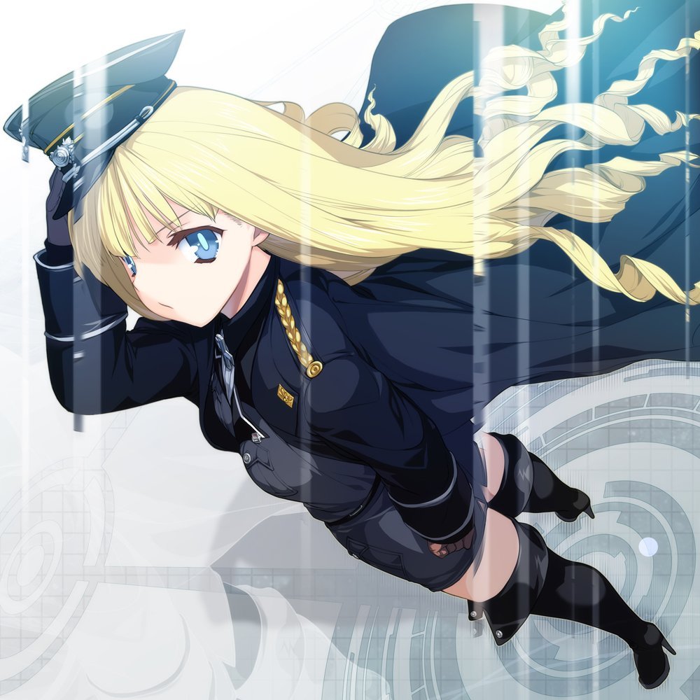 Safebooru - alice soft alicesoft blonde hair blue eyes cover cross ...