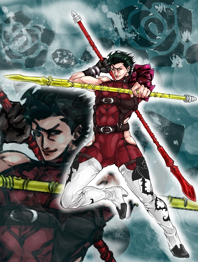 Safebooru - 1boy adapted costume ahoge black hair dual wielding fate ...