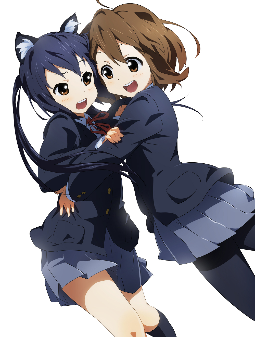 Safebooru - animal ears black hair brown eyes brown hair bun150 cat ...