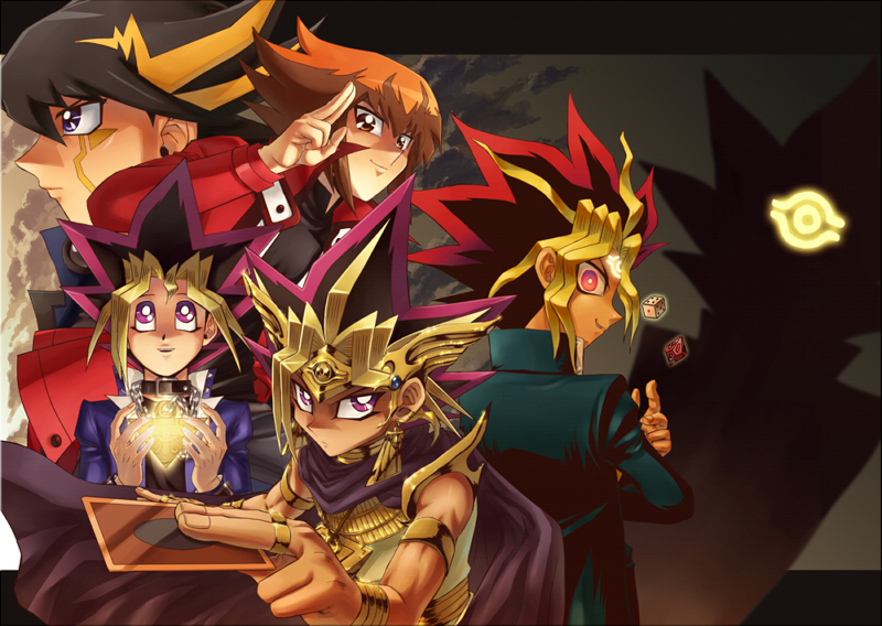 Safebooru - atem bad id black hair blonde hair blue eyes brown eyes ...