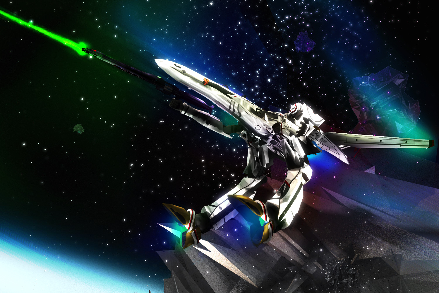 Safebooru - gerwalk gun gunpod macross macross frontier mecha realistic ...