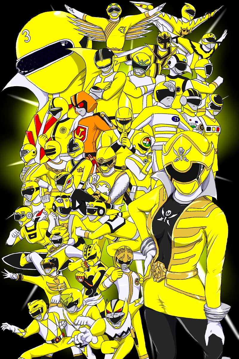 Safebooru - 6+boys 6+girls abare yellow bakuryuu sentai abaranger ...