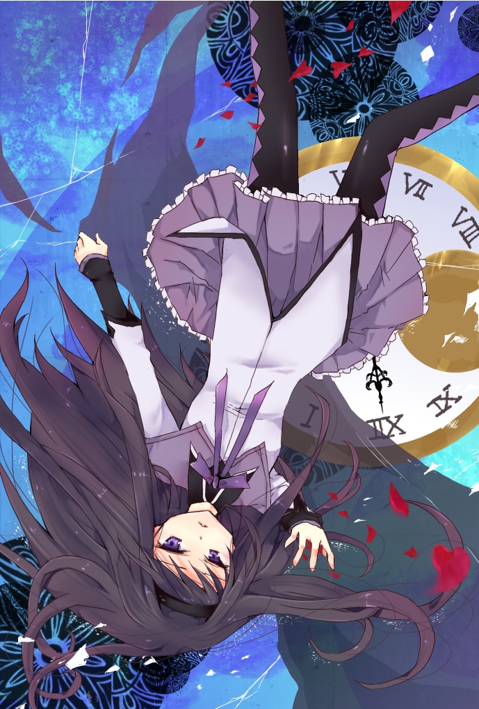 Safebooru - akemi homura black hair clock hairband long hair magical girl mahou shoujo madoka ...