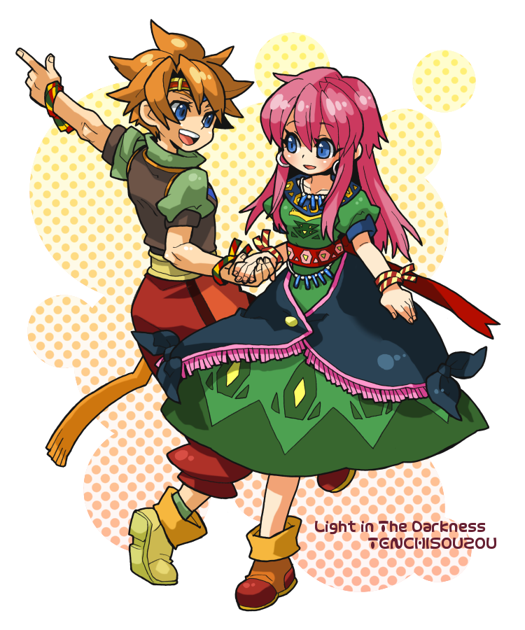 Safebooru - 1girl ahoge ark (terranigma) bad id belt blue eyes bracelet ...