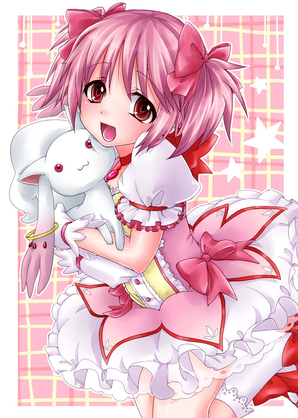 Safebooru - bubble skirt emu emu (trigger) hair bow highres kaname ...