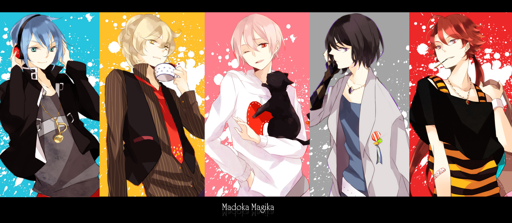 Safebooru - akemi homura amane mio black hair blonde hair blue eyes ...