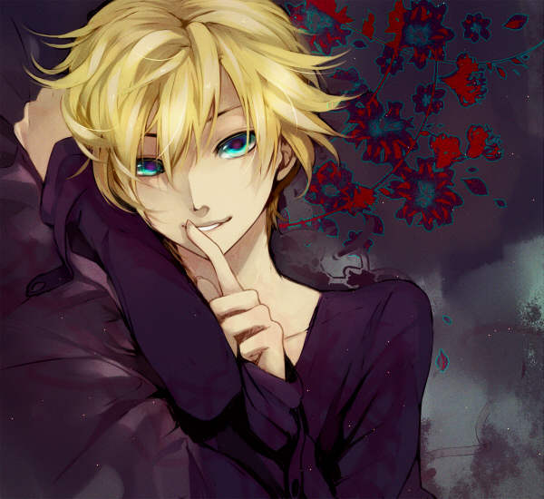 Safebooru - aoshiki aqua eyes blonde hair blue eyes flower grin ...