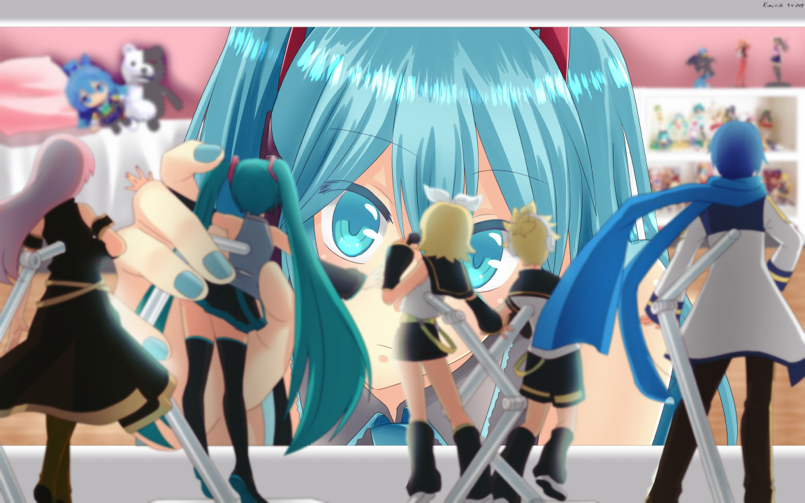 Safebooru - 1girl aqua (konosuba) blue hair blurry blurry background commentary danganronpa ...