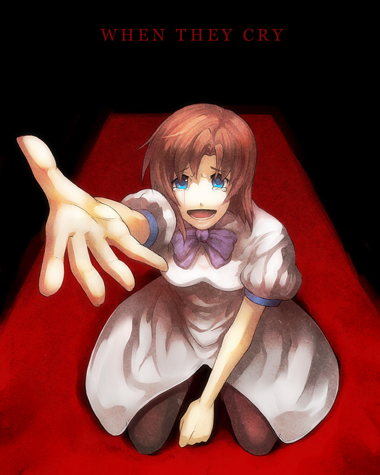 Safebooru - blue eyes bow dress higurashi no naku koro ni jiro ...