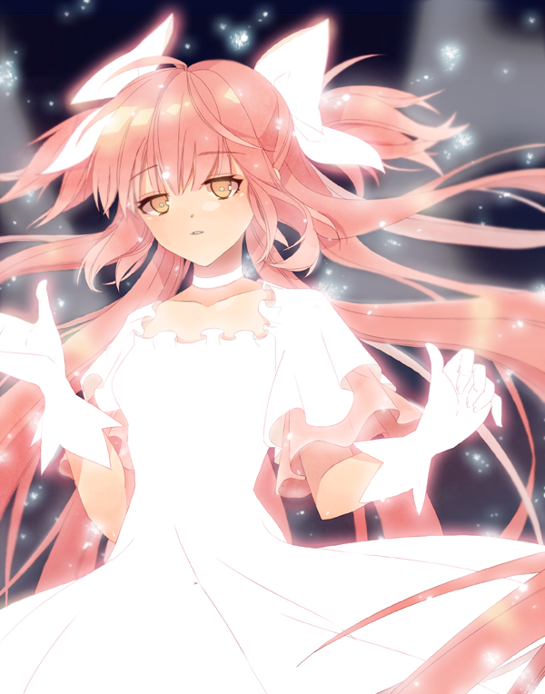 Safebooru - bad id choker cocopps dress gloves goddess madoka hair ...