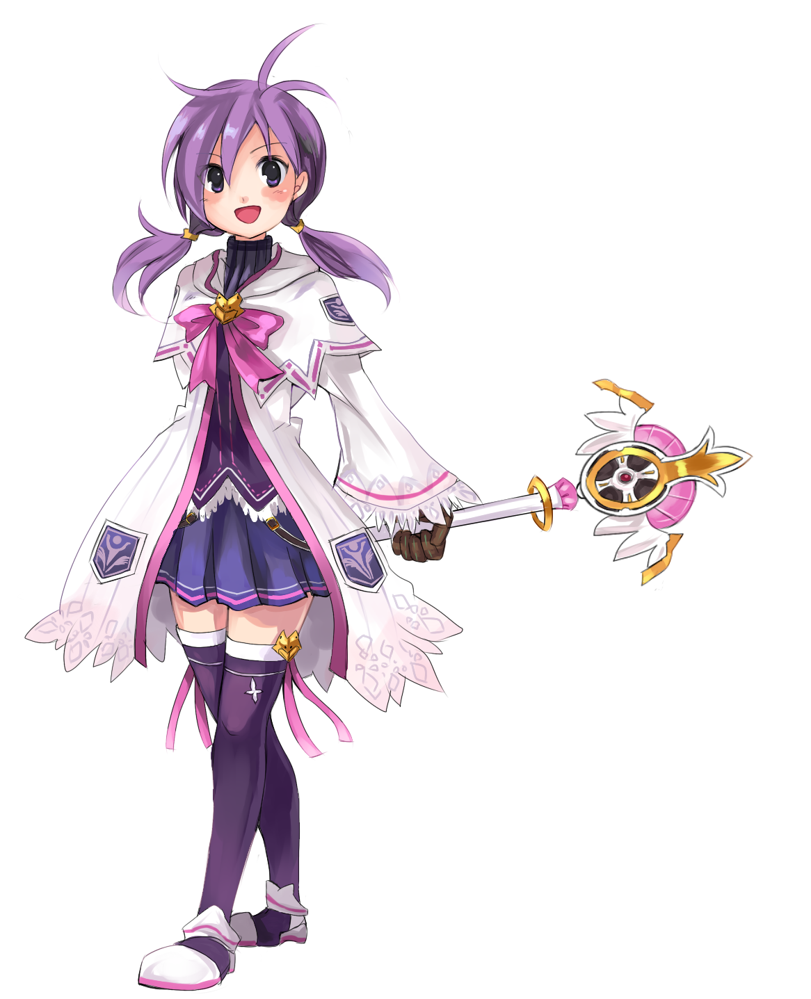 Safebooru - :d ahoge aisha aisha (elsword) bow coat elsword gloves ...