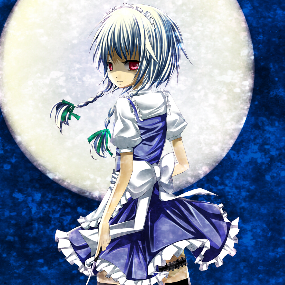 Safebooru - braid harukaruha izayoi sakuya knife maid maid headdress ...