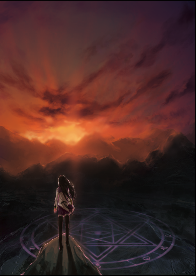 Safebooru - akemi homura black hair from behind hairband hexagram hicom3652 long hair magic ...