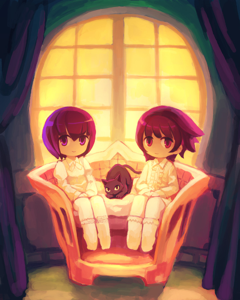 Safebooru - 2boys brothers cat chingisu fine art parody l'amour de ...