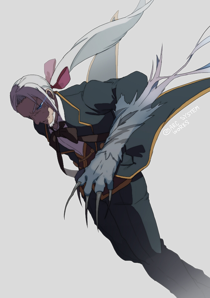 Safebooru - blazblue butler formal furry grey background kz-kura male ...