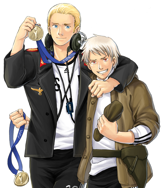 Safebooru - axis powers hetalia blonde hair blue eyes germany (hetalia) multiple boys prussia ...
