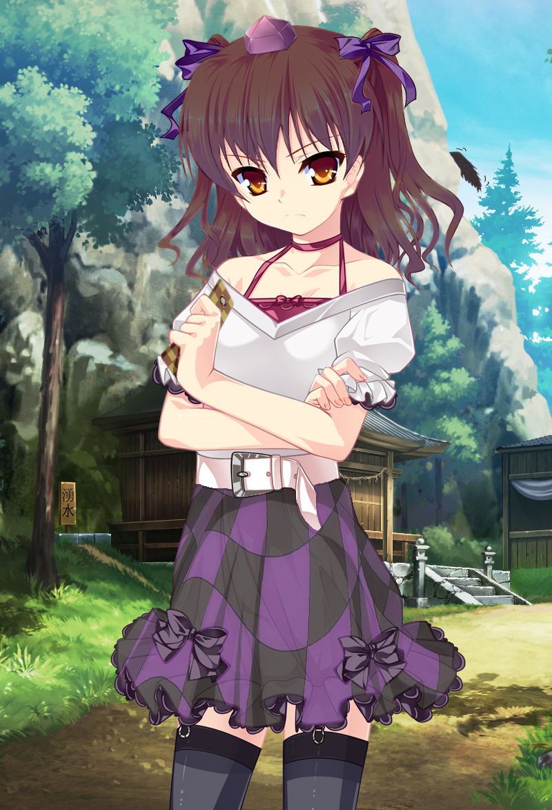 Safebooru - black hair cosplay himekaidou hatate josou sanmyaku solo ...