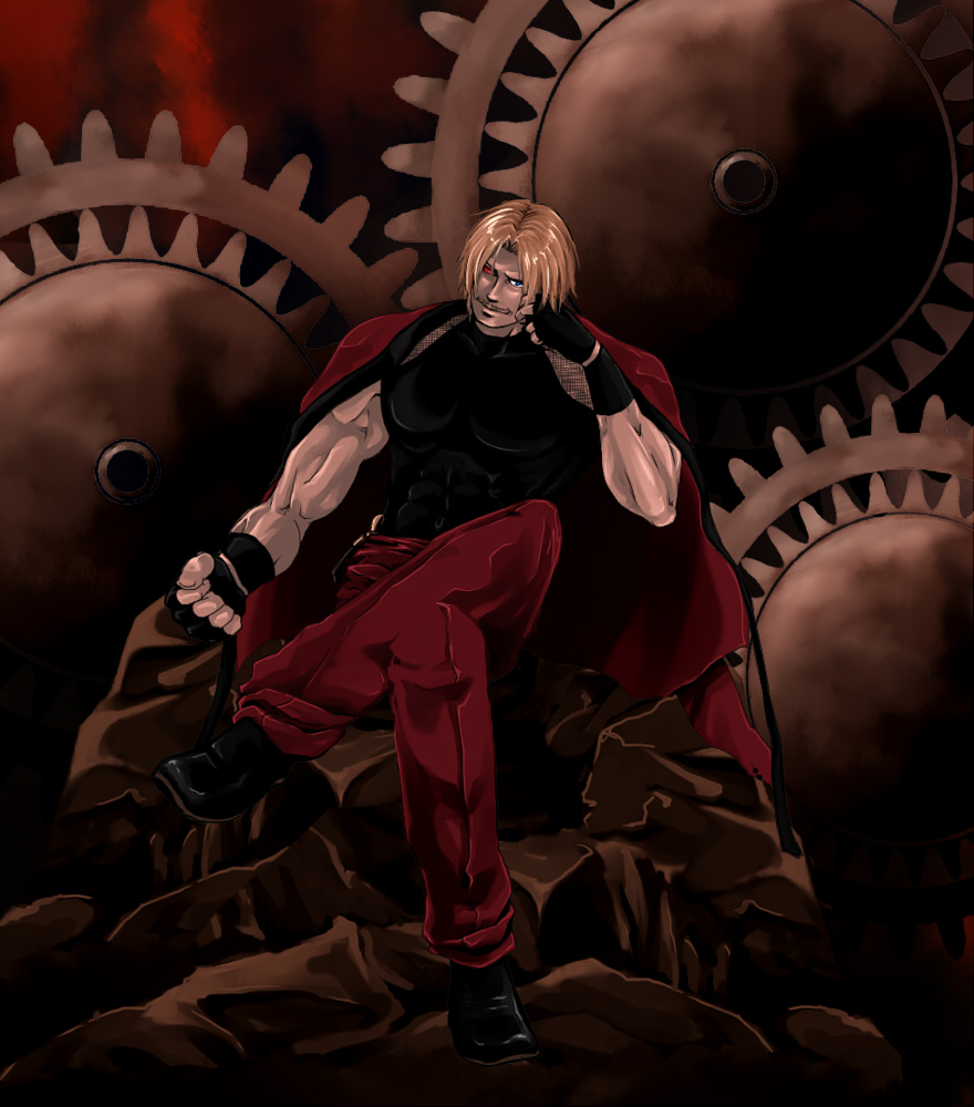 Safebooru - blue eyes gloves k3 king of fighters m.u.g.e.n male mugen ...