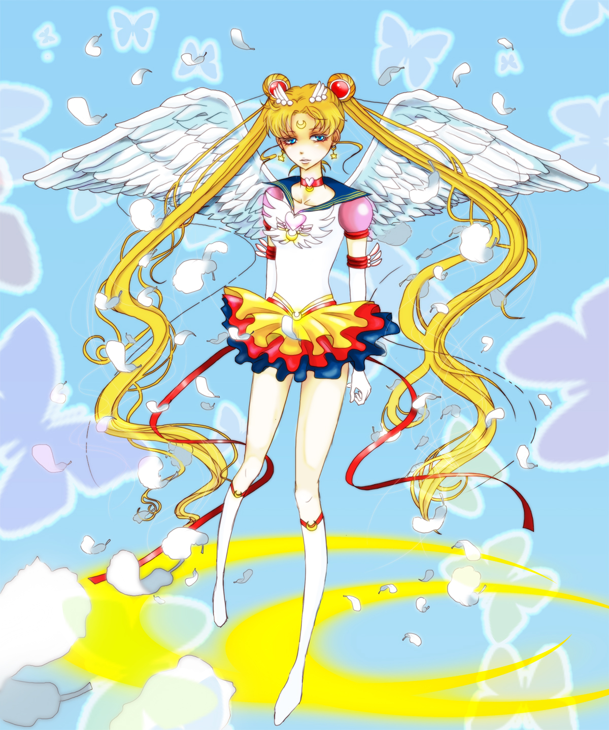 Safebooru - bishoujo senshi sailor moon blonde hair blue eyes eternal sailor moon long hair ...