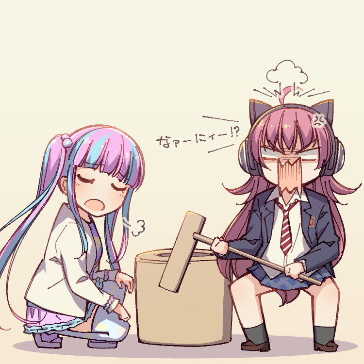 Safebooru - 2girls =3 ahoge anger vein angry ayasaka bang dream! bangs ...