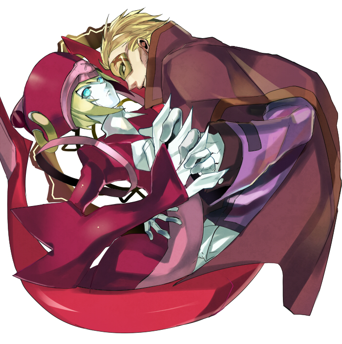 Safebooru 1boy 1girl Android Aqua Eyes Aya Min412 Blazblue Blonde 7523