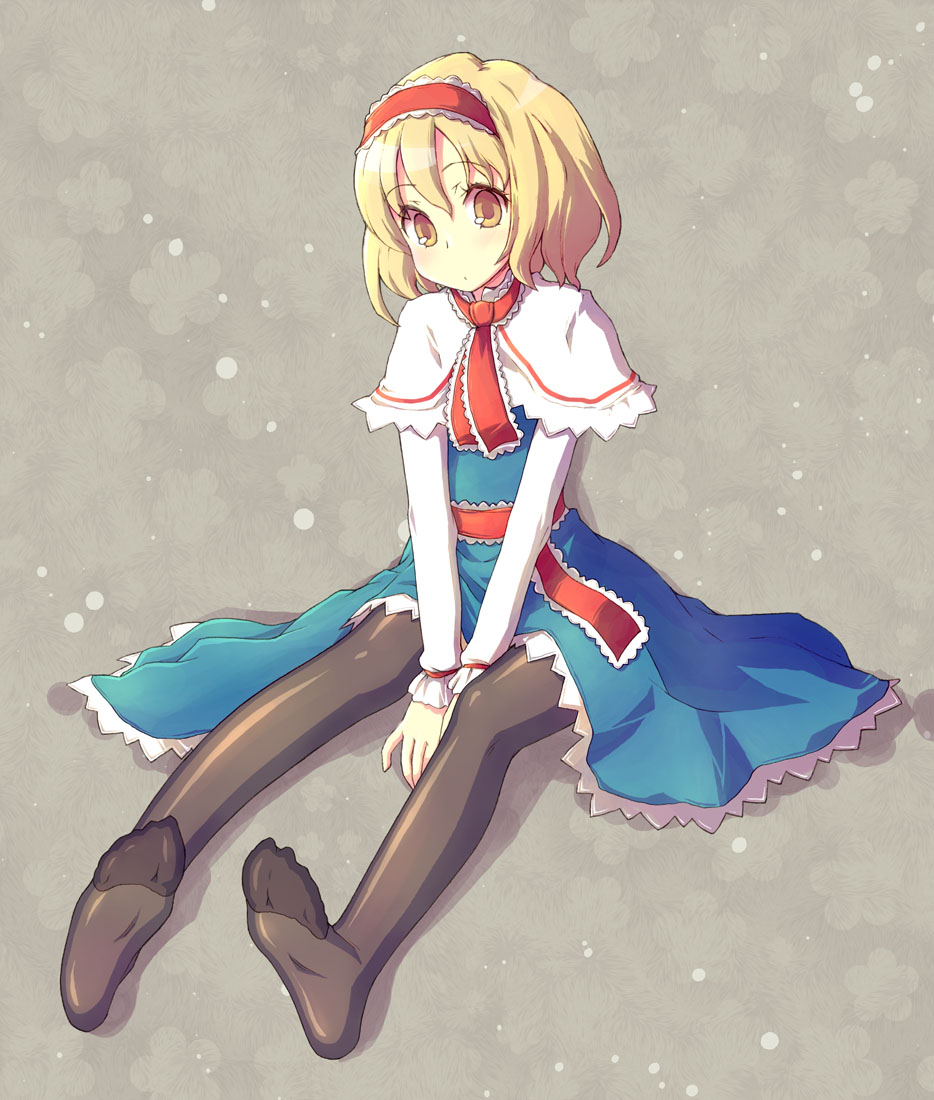 Safebooru - alice margatroid blonde hair brown legwear capelet dress hairband kimarin pantyhose ...