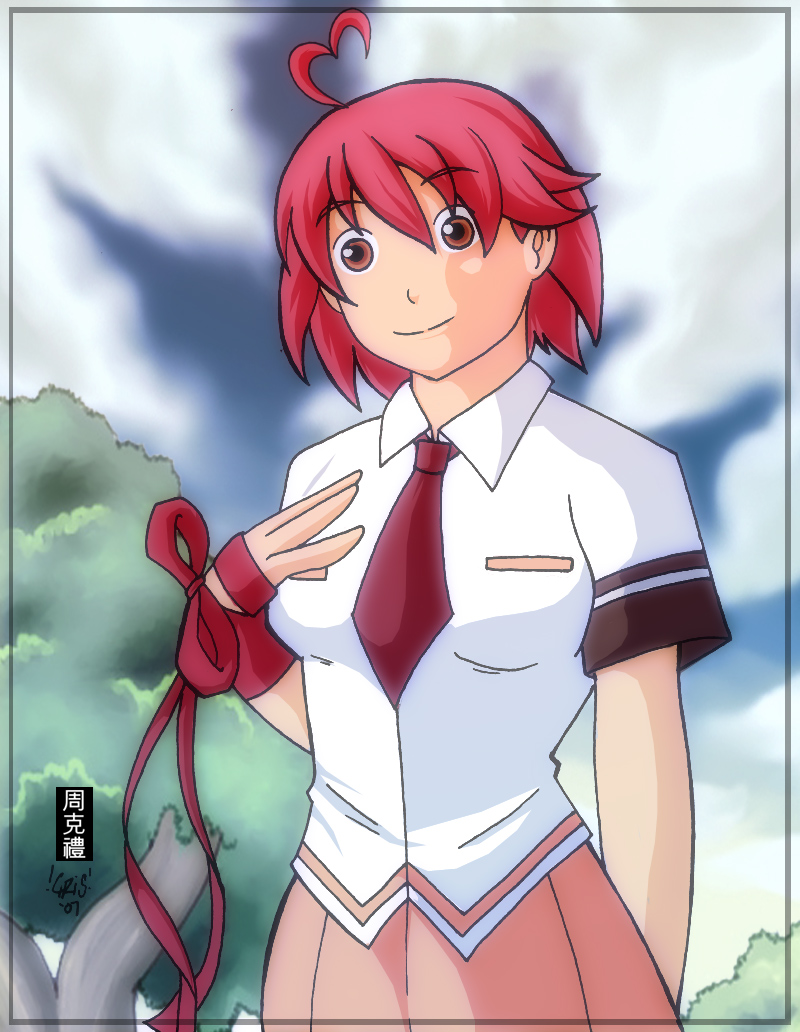 Safebooru - aino heart arcana heart heart pink hair ribbon | 65375