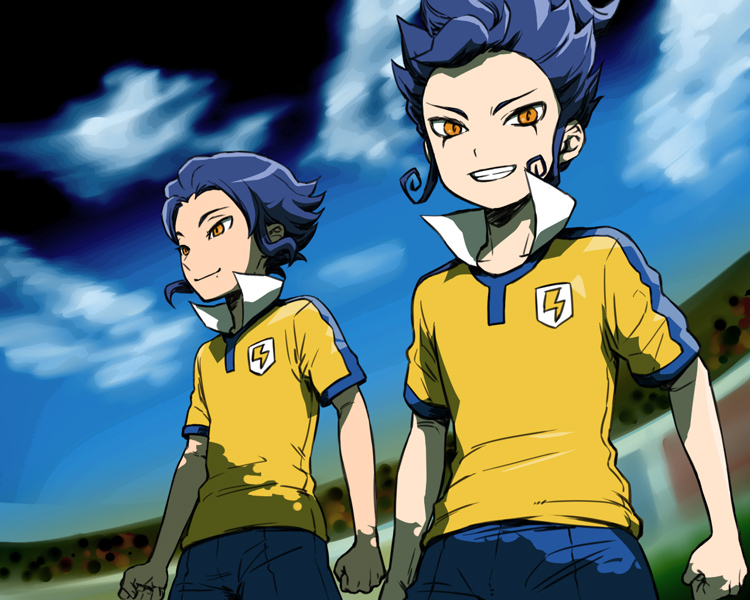 Safebooru - blue hair brothers grin inazuma eleven inazuma eleven ...