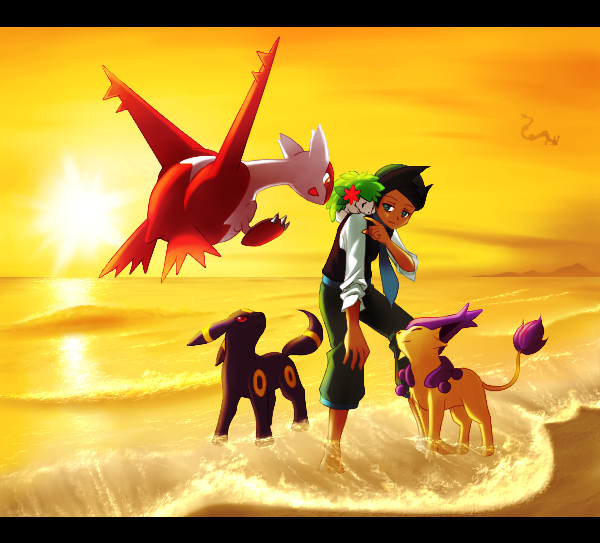 Safebooru - 1boy arano hachi delcatty frontier brain latias nejiki ...