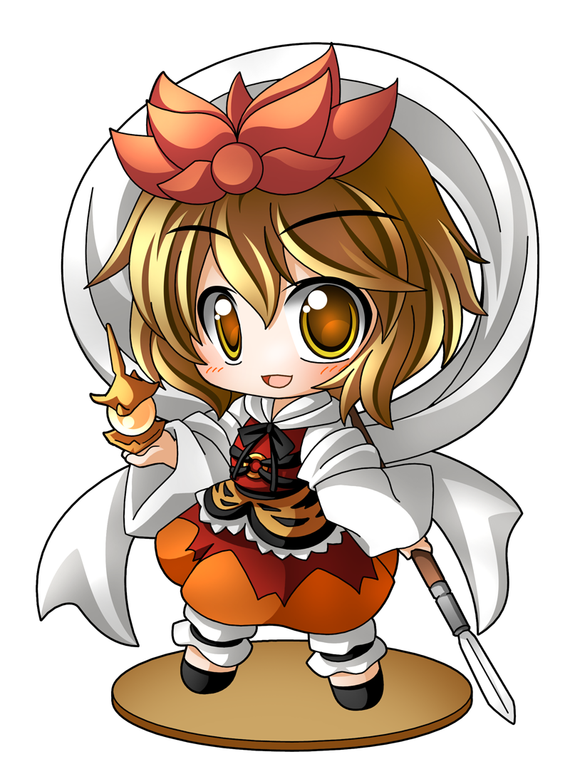 Safebooru - blonde hair blush brown hair chibi faux figurine hakoniwa ...