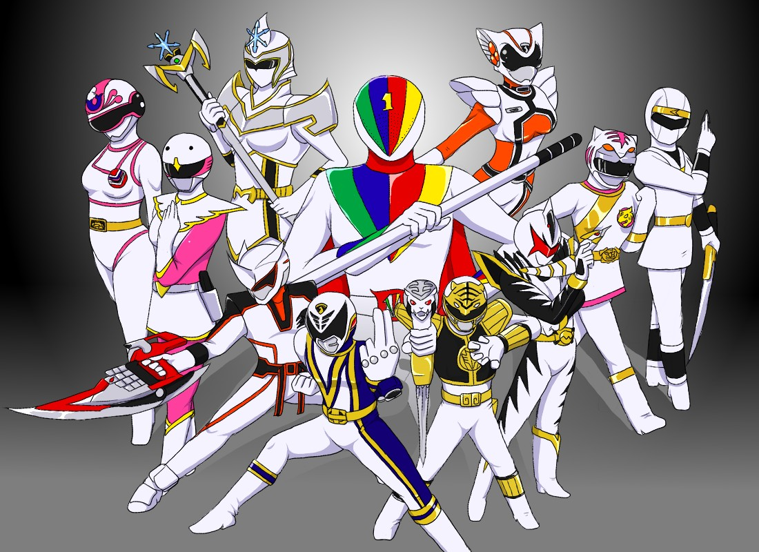 Safebooru - 5boys 6+girls abare killer am-atlas bakuryuu sentai ...