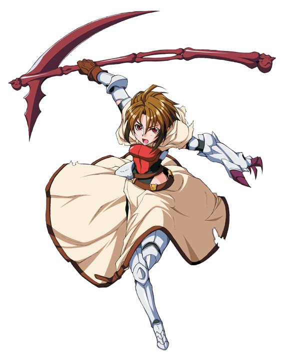 Safebooru - armor armored dress belt black hair boots brown hair claws ...