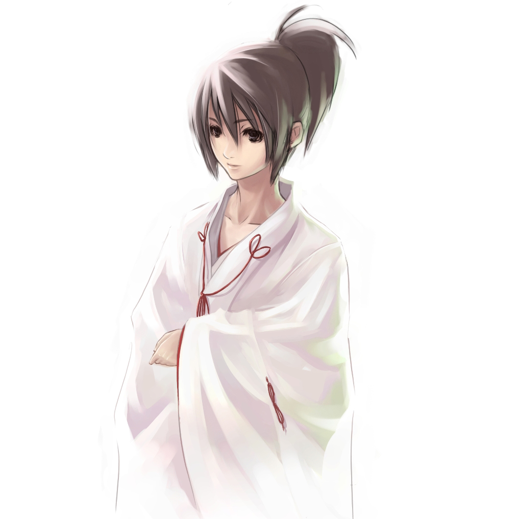 Safebooru - brown hair collarbone japanese clothes kimono koharu nosuke ...