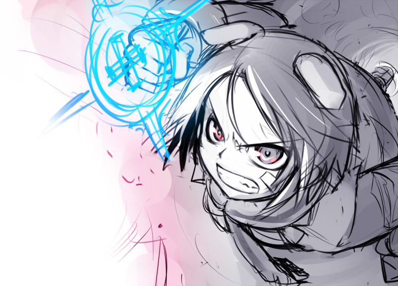 Safebooru - bad id bandaid clenched teeth incoming punch kanno naoe ...