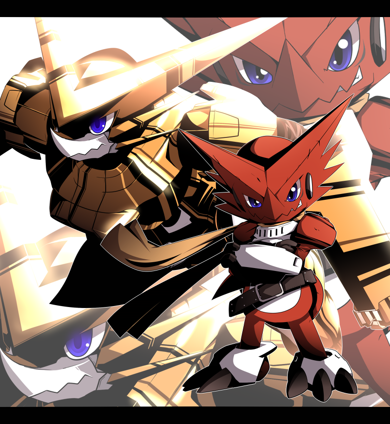 Safebooru - blue eyes cape crossed arms digimon digimon xros wars ...