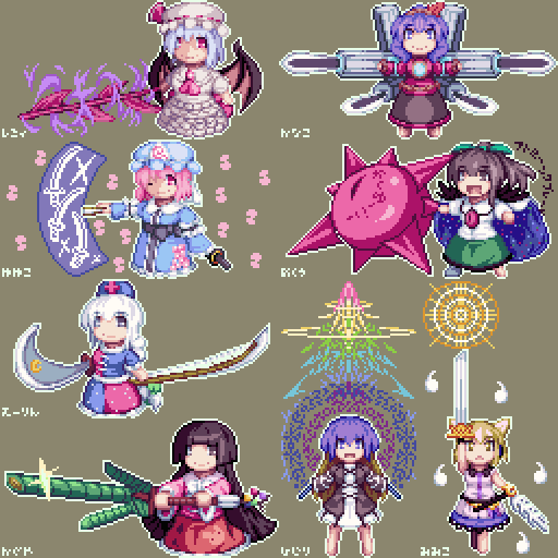 Safebooru - dual wielding hijiri byakuren houraisan kaguya muyue ...