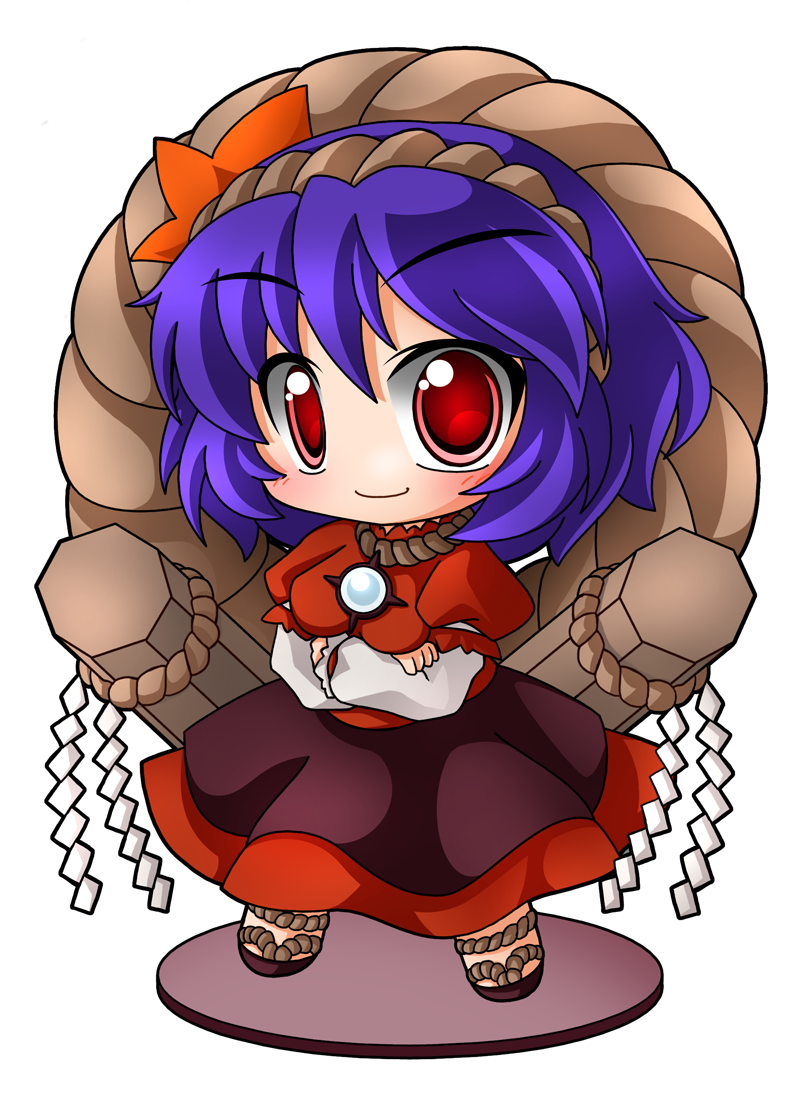 Safebooru - blush chibi crossed arms faux figurine hair ornament ...