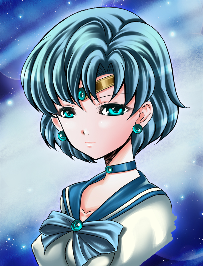 Safebooru - bishoujo senshi sailor moon blue blue eyes blue hair ...