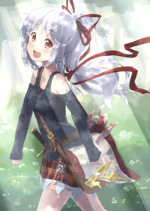 Safebooru - :d bag blush dragon errant hair ribbon long hair messenger ...